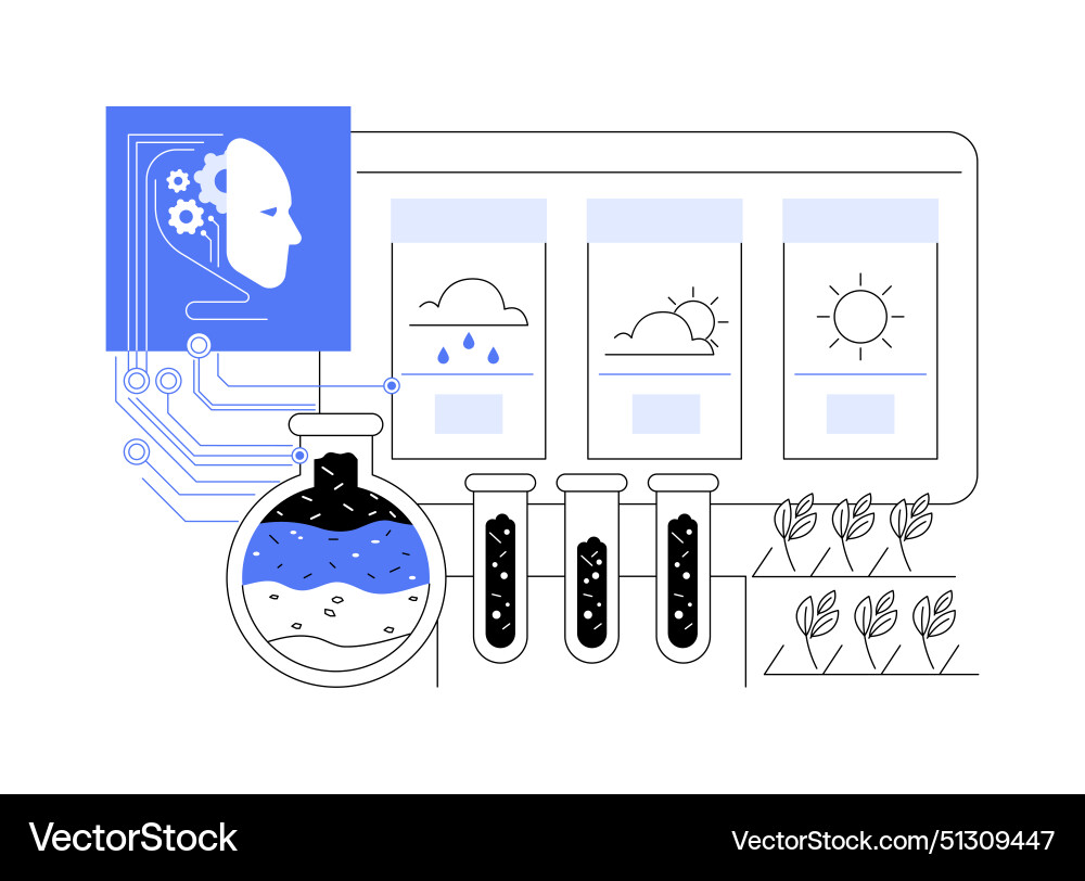 Ai-powered irrigation management abstract concept Vector Image