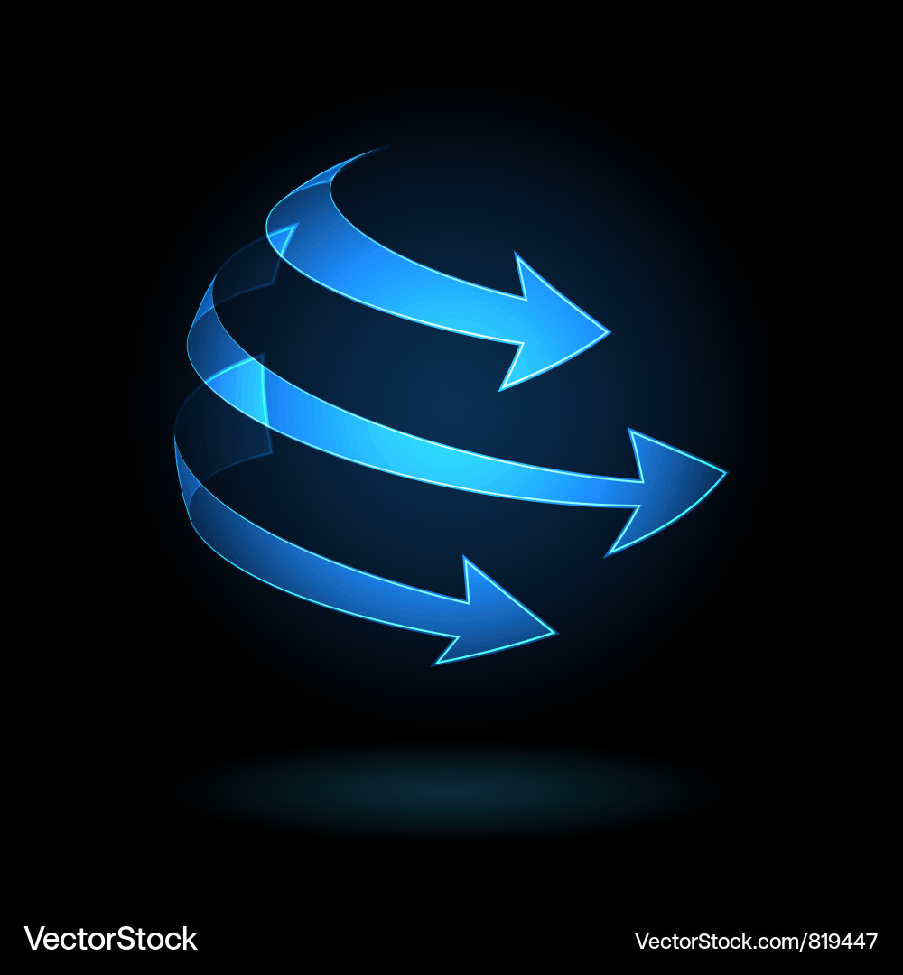 Blue arrow Royalty Free Vector Image - VectorStock