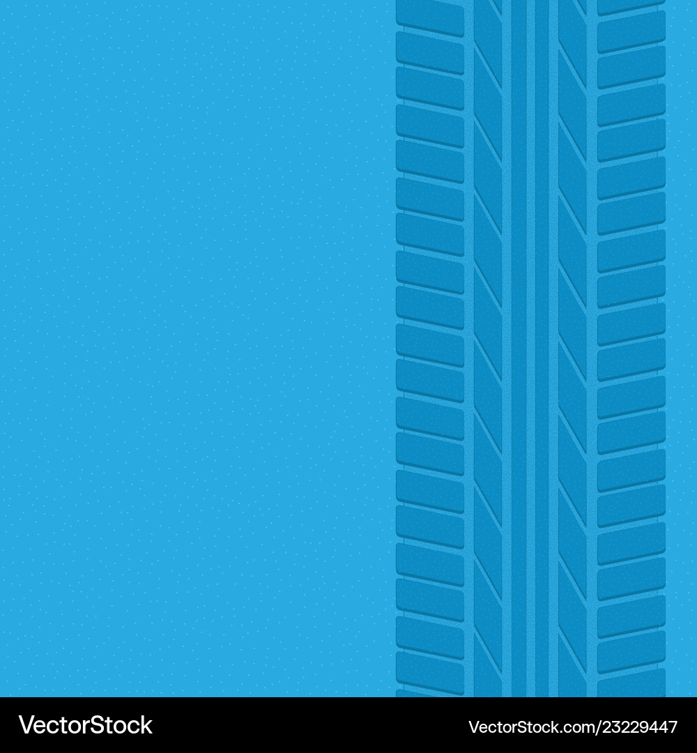 Blue tire tracks background Royalty Free Vector Image