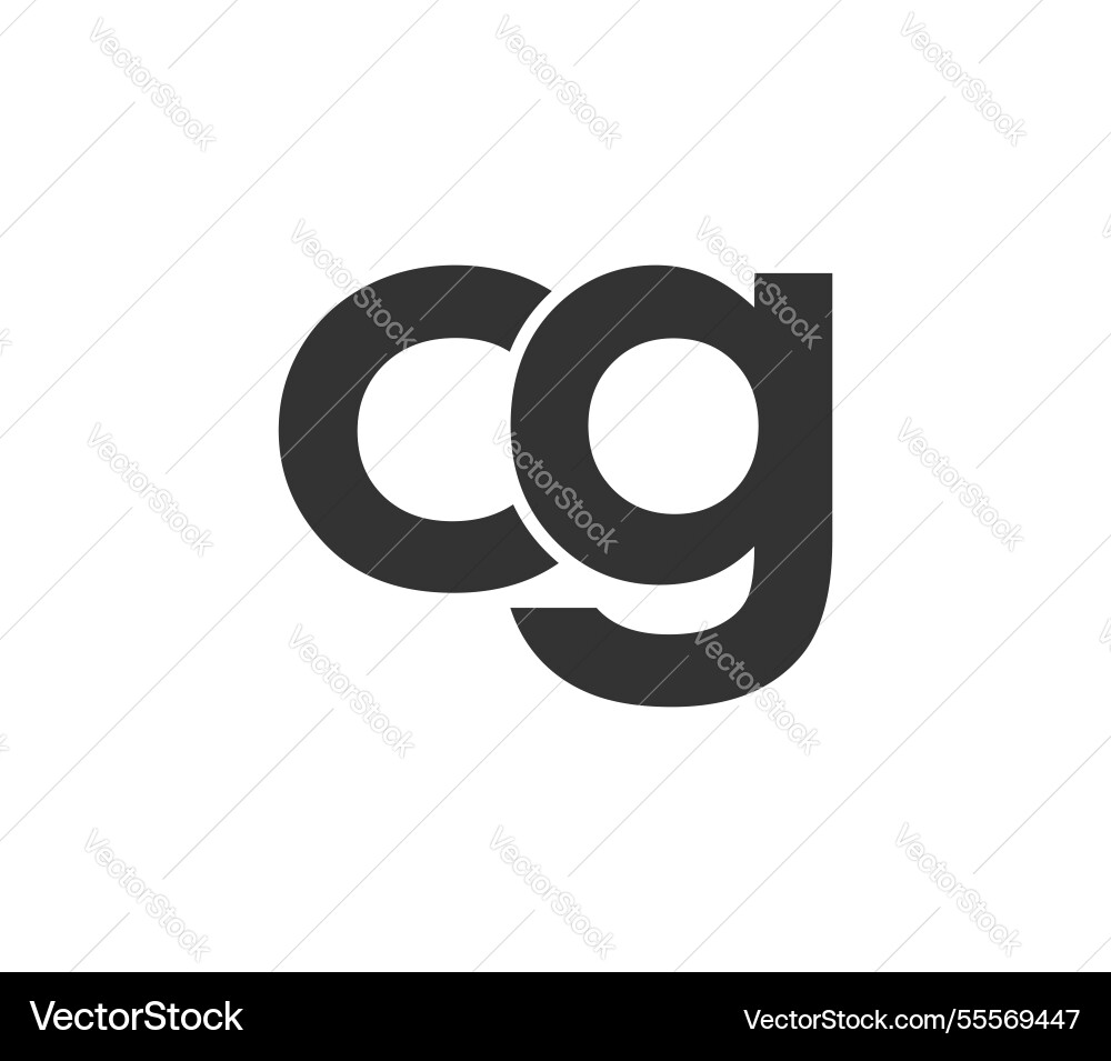 Cg creative geometric initial based modern Vector Image