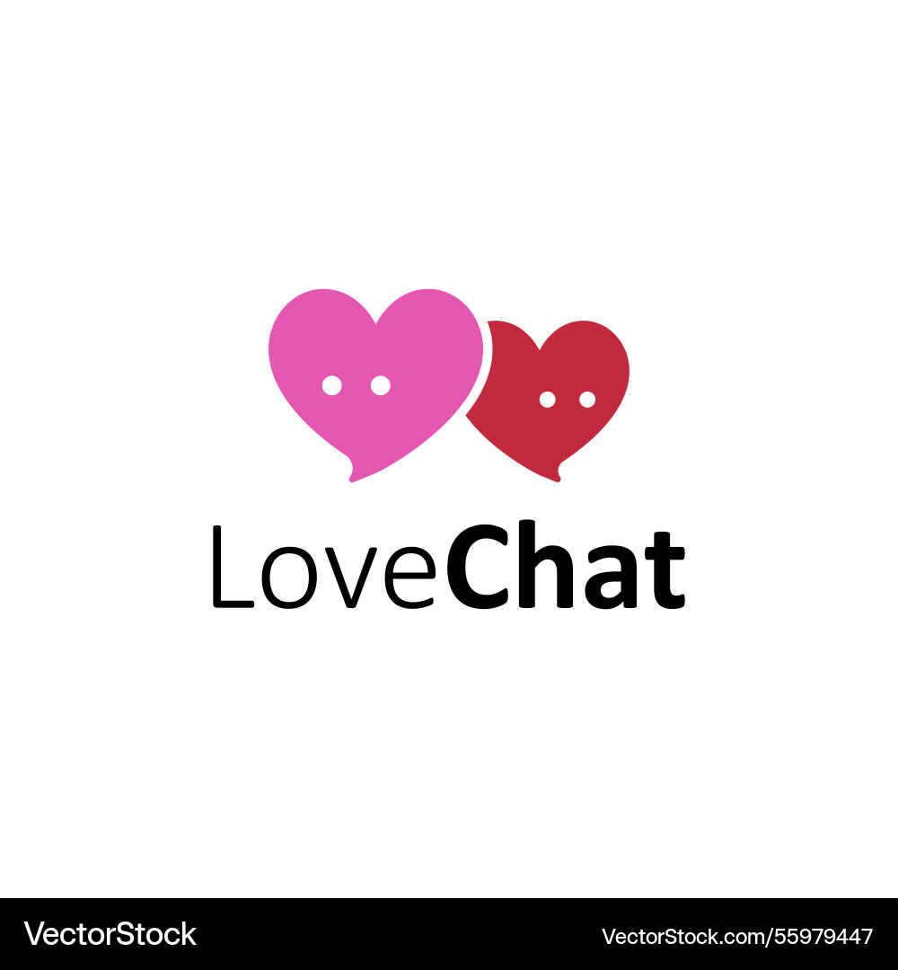 Love chat logo Royalty Free Vector Image - VectorStock