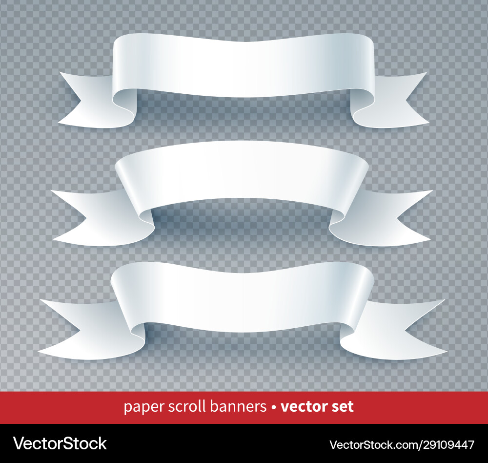 Paper cut style ribbon banners Royalty Free Vector Image