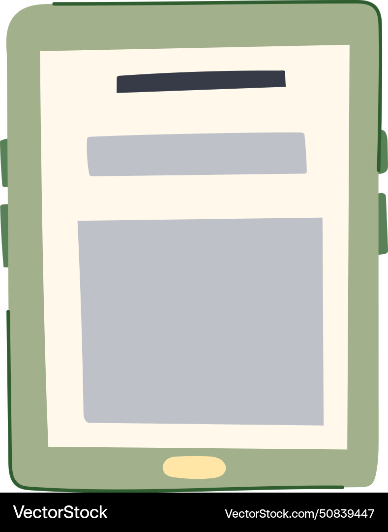 Tablet e-reader cartoon Royalty Free Vector Image