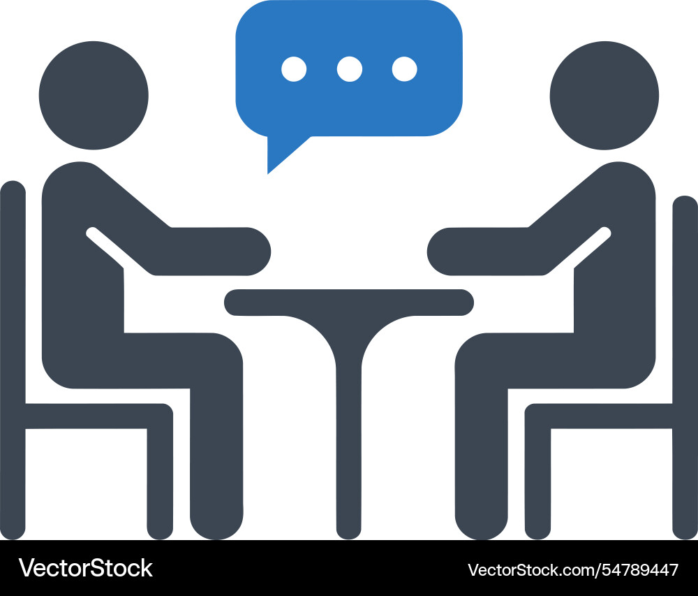 Talk meeting icon Royalty Free Vector Image - VectorStock