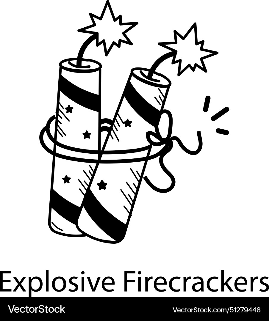 Explosive firecrackers Royalty Free Vector Image