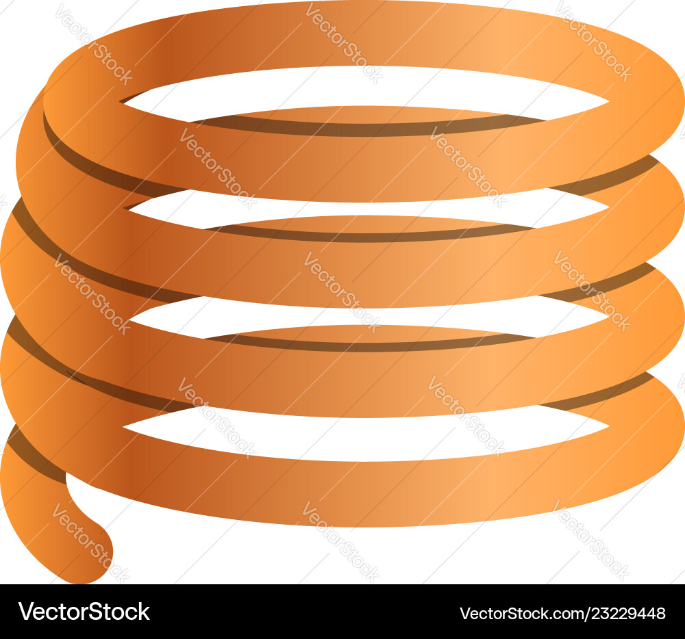 Orange metal spring icon cartoon style Royalty Free Vector