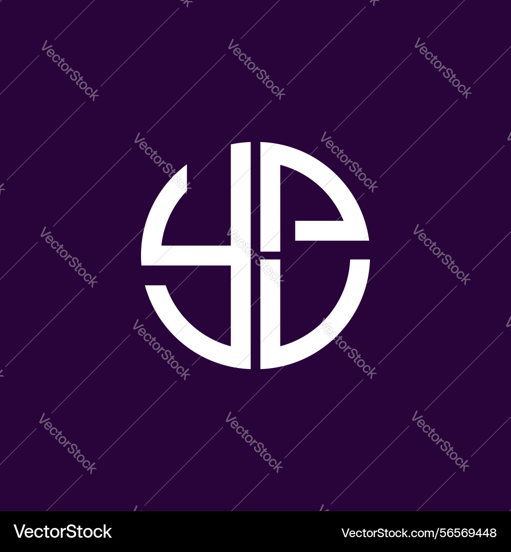 Ypv logo icon monogram letter Royalty Free Vector Image