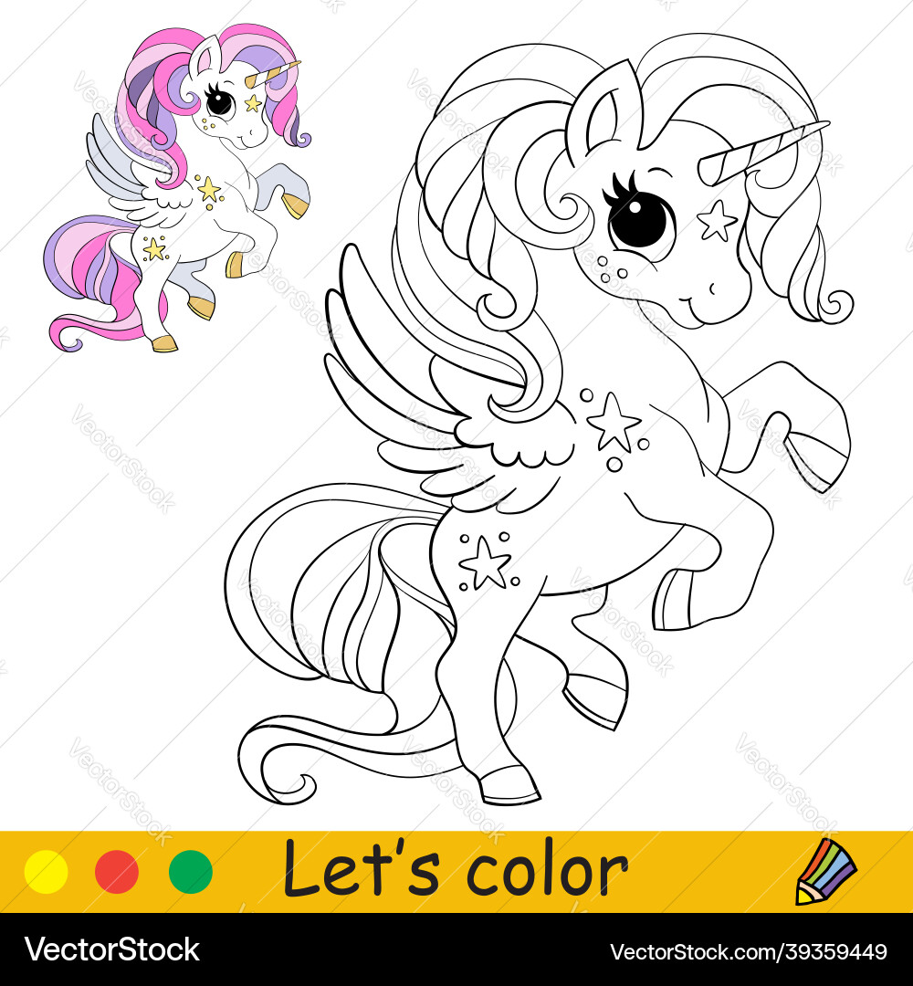 winged unicorn coloring pages