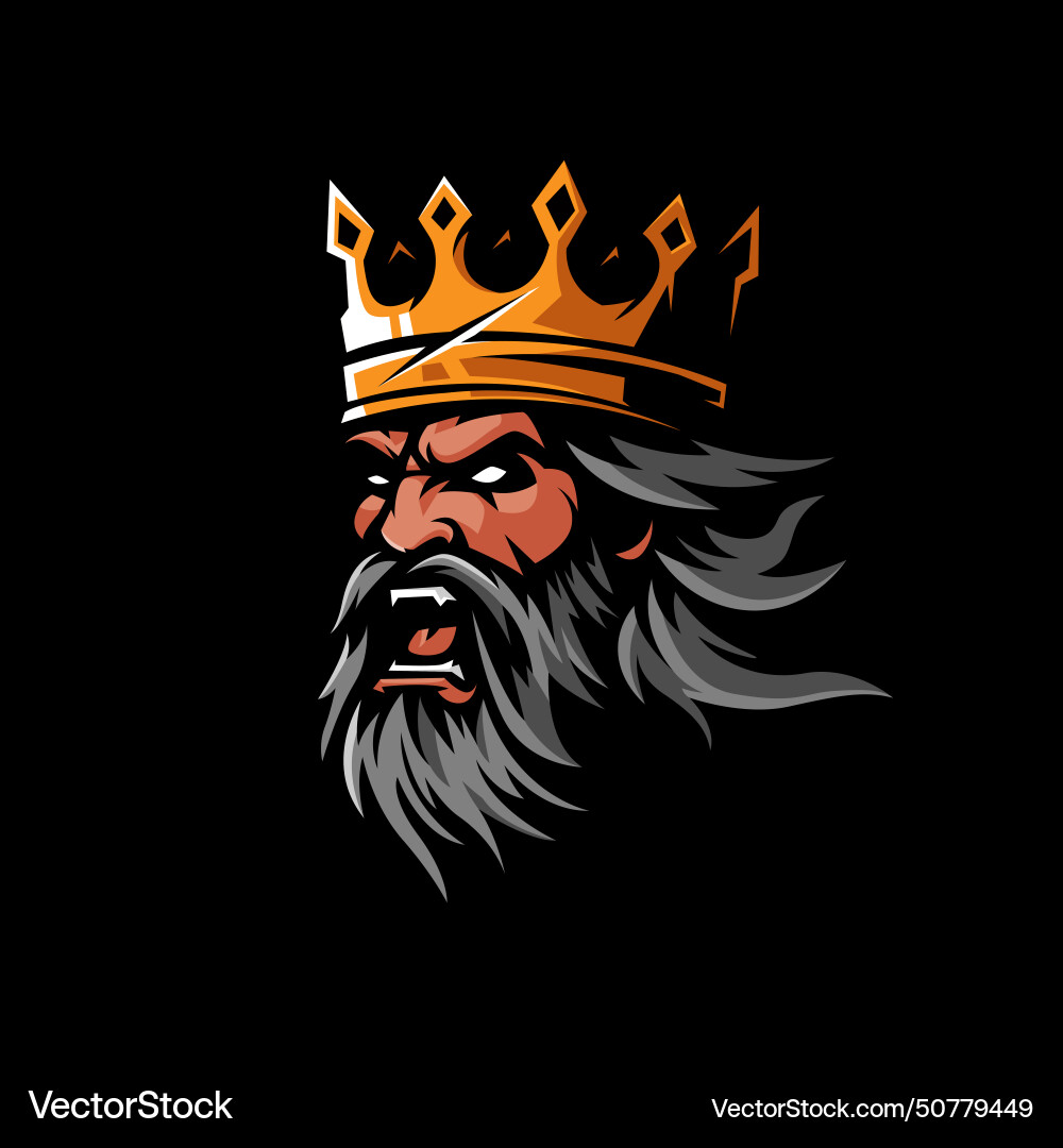 Angry king Royalty Free Vector Image - VectorStock