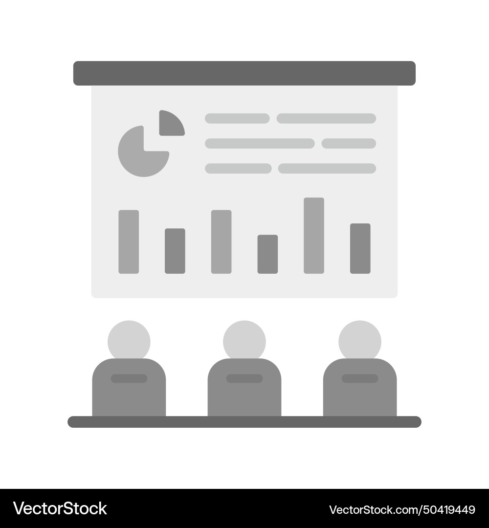Business presentation icon image Royalty Free Vector Image
