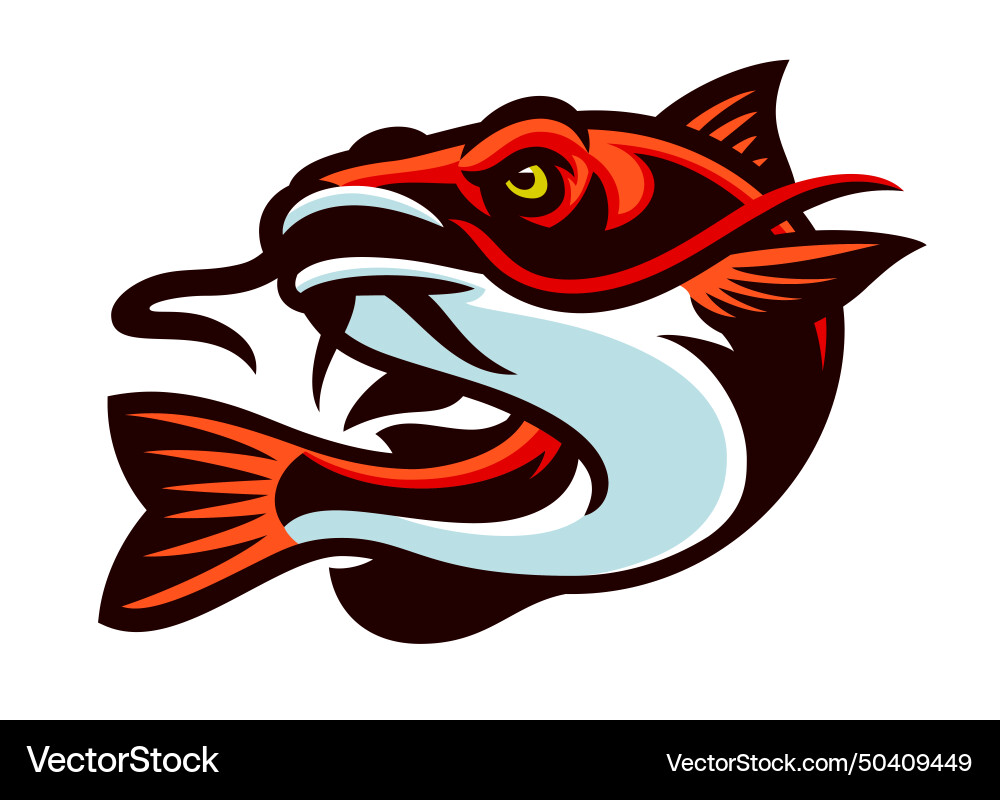 Catfish mascot logo design Royalty Free Vector Image