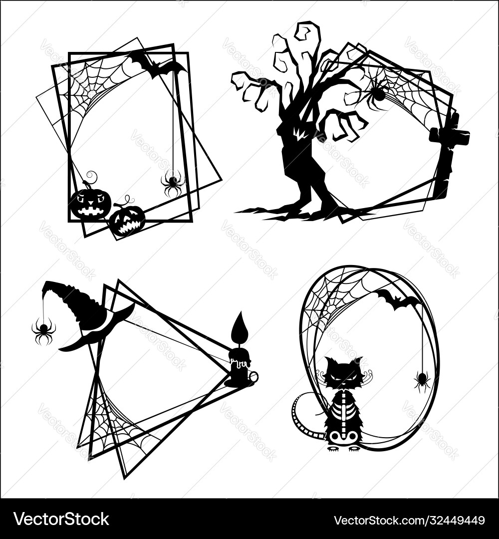Halloween Frames Collection Royalty Free Vector Image