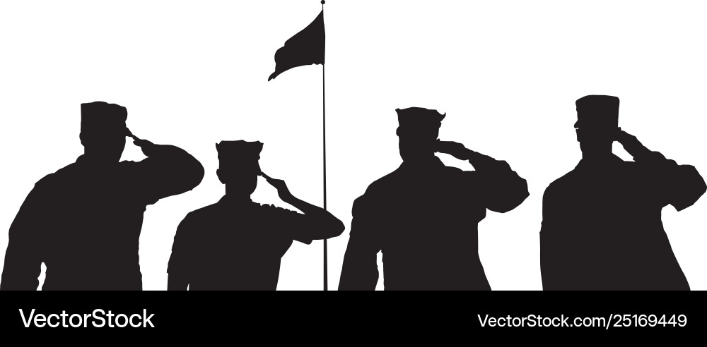 Military salute Royalty Free Vector Image - VectorStock