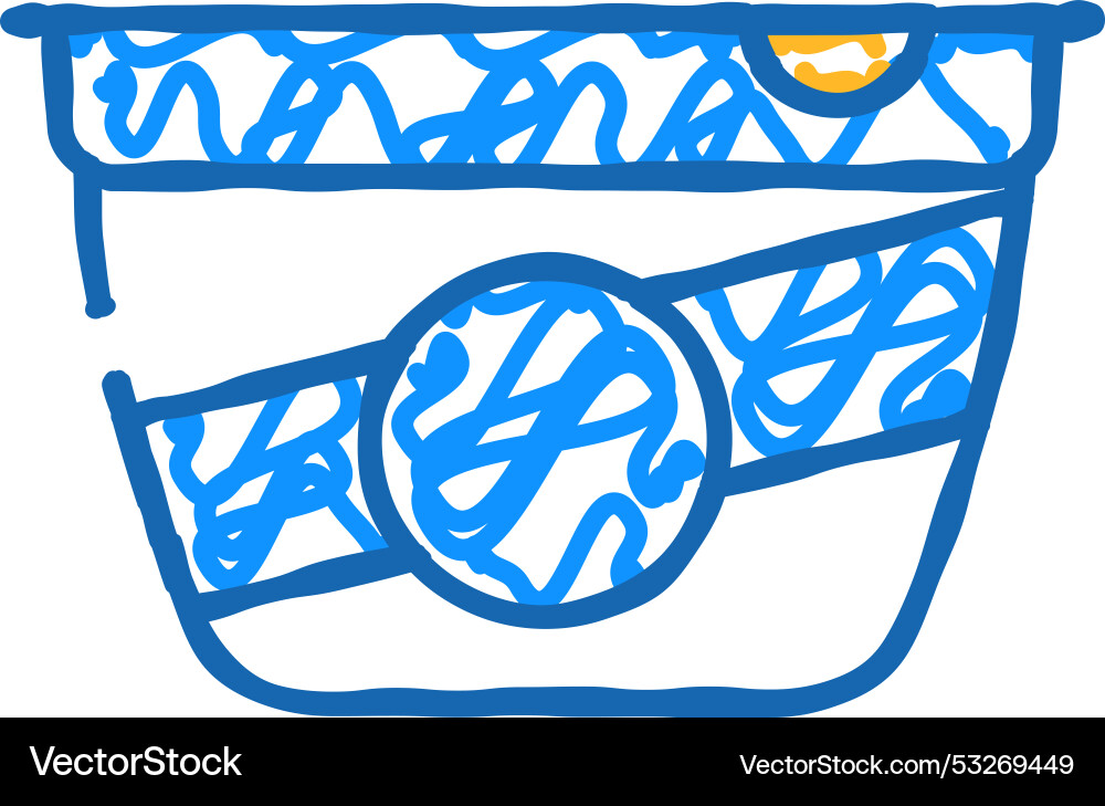 Sour cream package icon doodle Royalty Free Vector Image