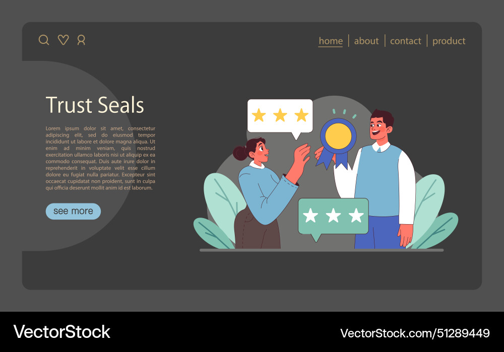 Trust seals concept awarding excellence Royalty Free Vector Trust seals concept awarding excellence Royalty Free Vector
