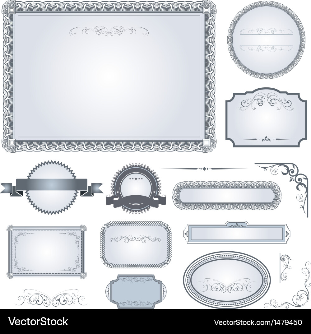 Diploma template with additional design elements Vector Image