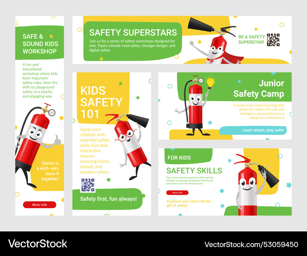 Engaging safety skills workshop for children Vector Image