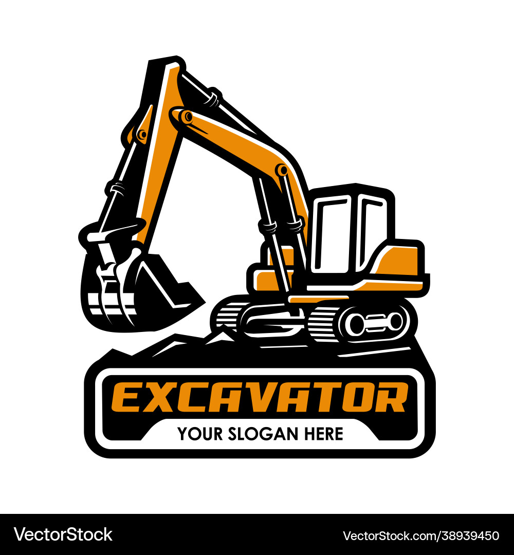 Excavator Royalty Free Vector Image - VectorStock