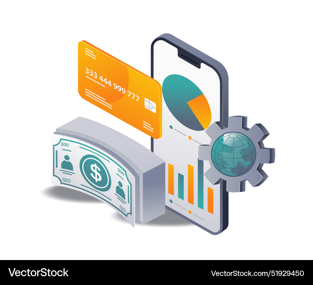 Financial analysis in business management Vector Image