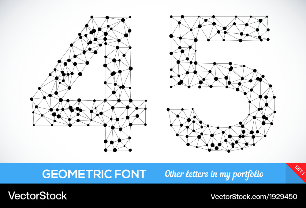 Geometric type font Royalty Free Vector Image - VectorStock