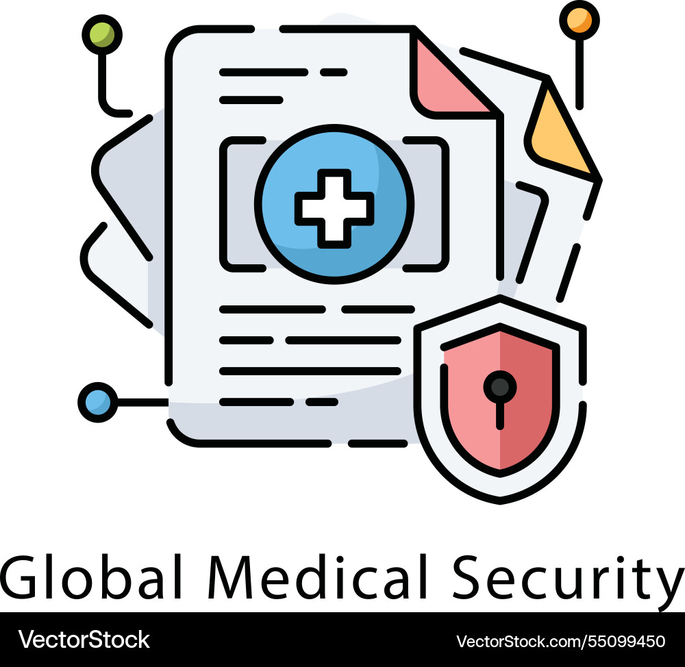 Global medical security Royalty Free Vector Image