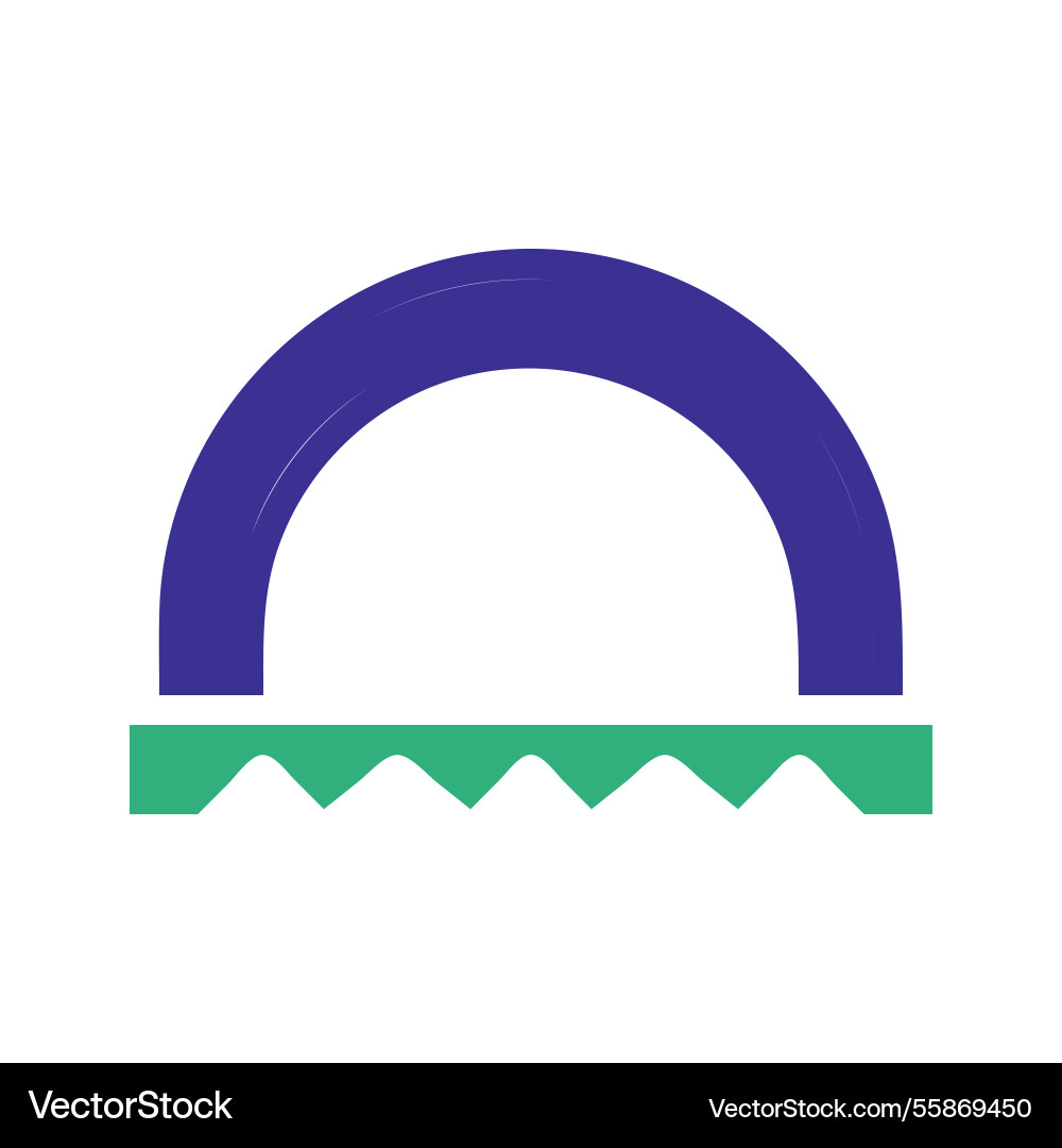 Minimalist graphic sun over water Royalty Free Vector Image