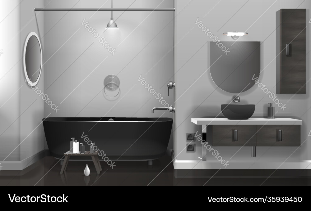 Modern Bathroom Interior Royalty Free Vector Image