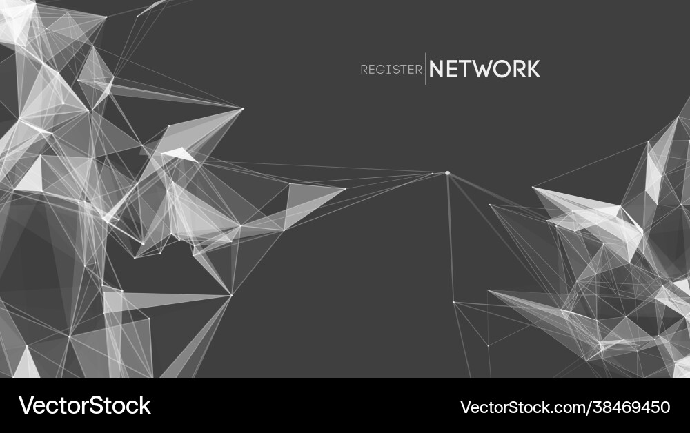 Network geometric line tech background abstract Vector Image