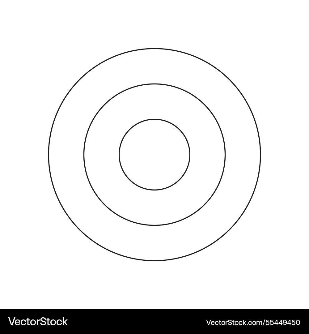 Polar grid concentric circles circle diagram Vector Image