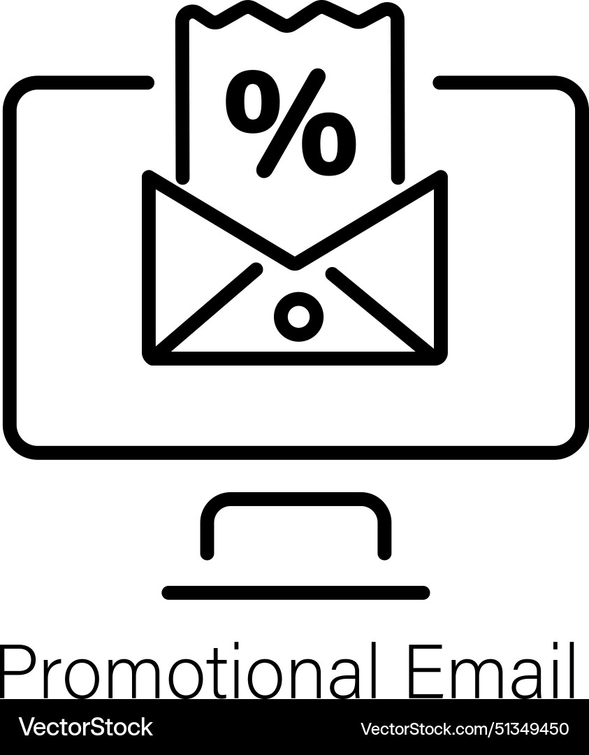 Promotional email Royalty Free Vector Image - VectorStock
