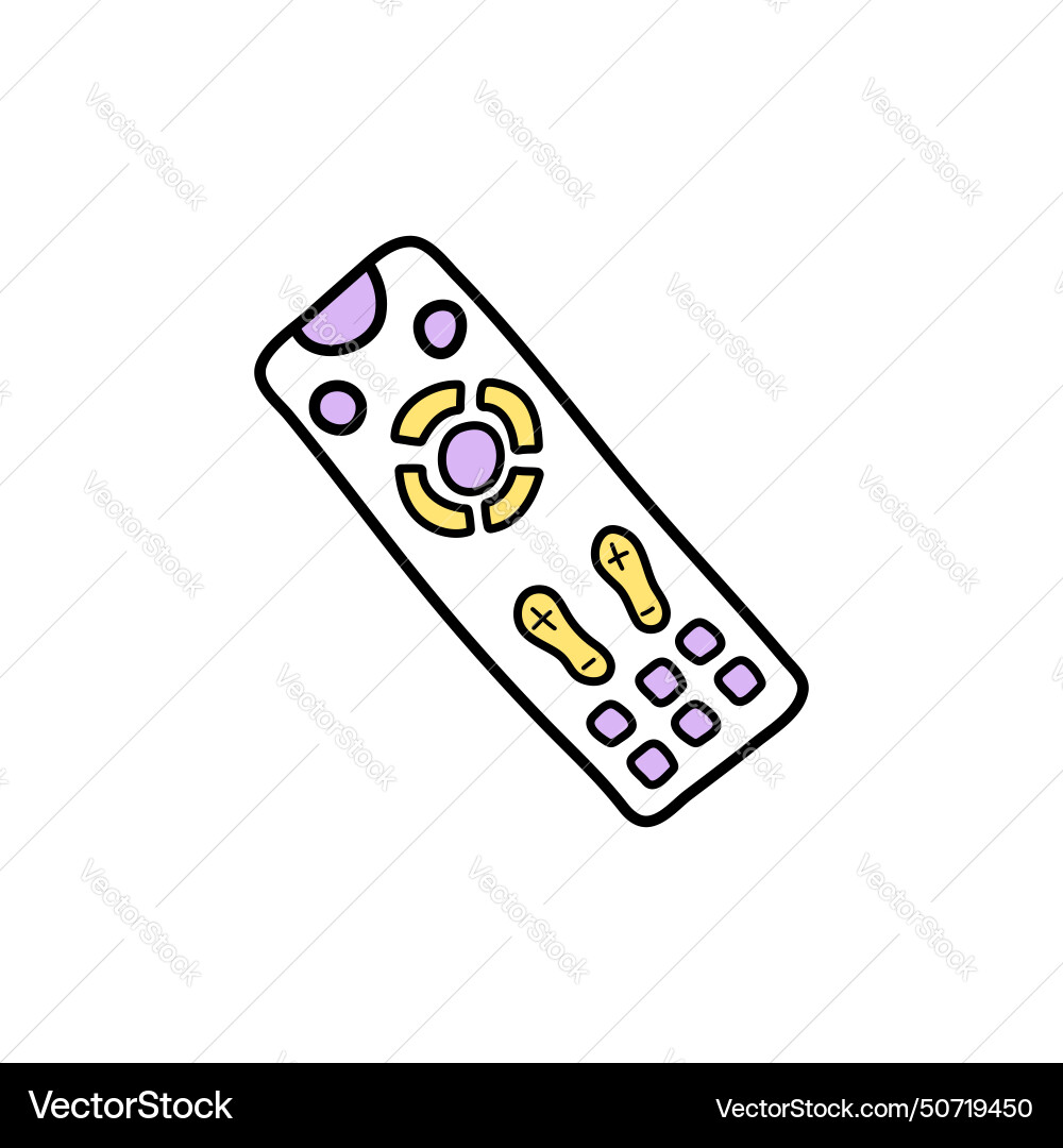 Remote control cartoon hand drawn image original Vector Image