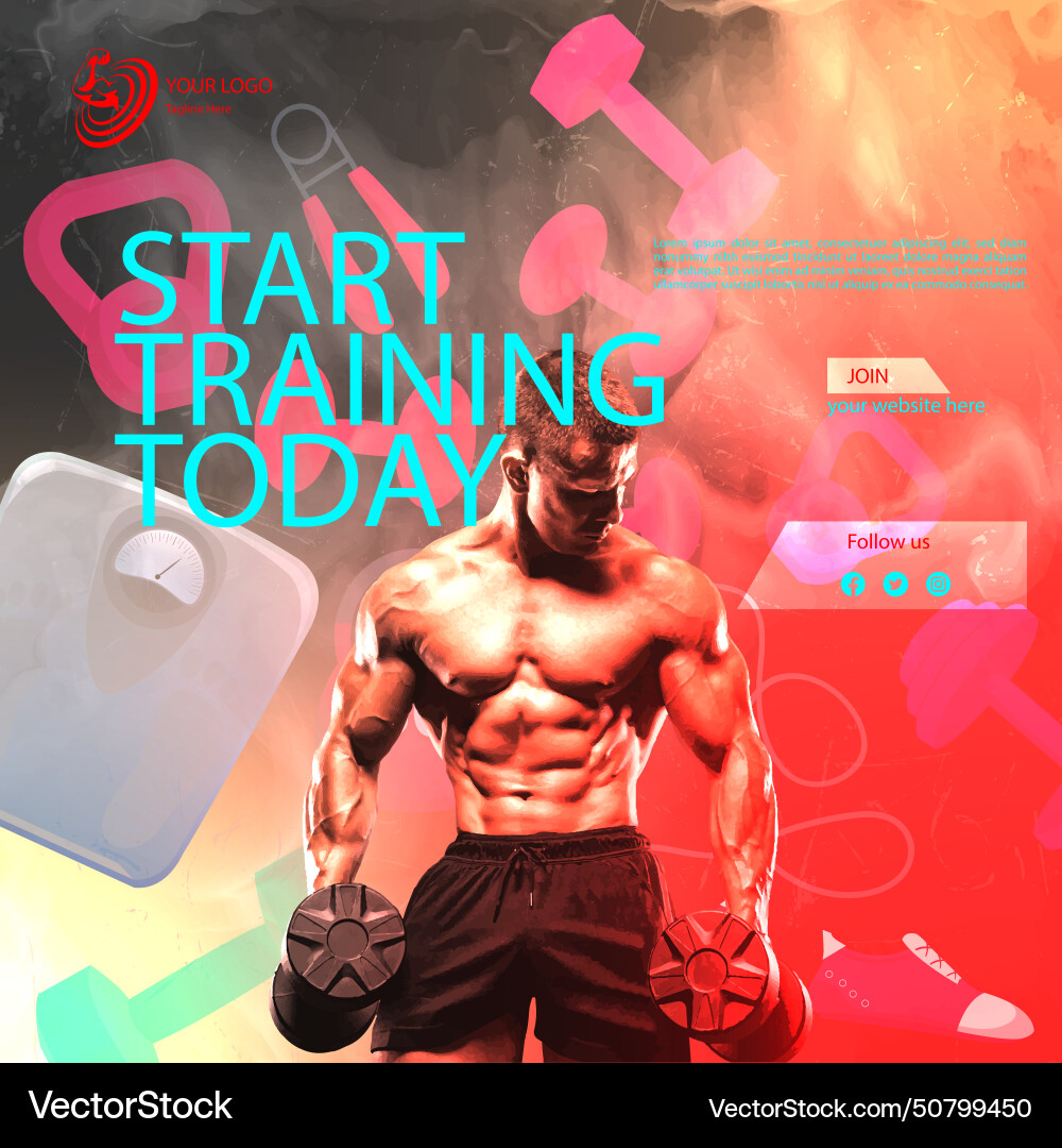 Social media ad post Royalty Free Vector Image