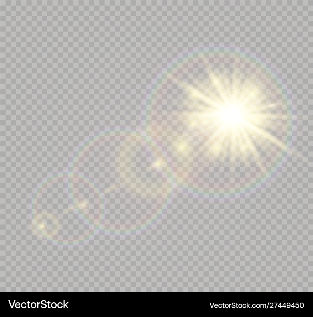 Transparent sunlight Royalty Free Vector Image