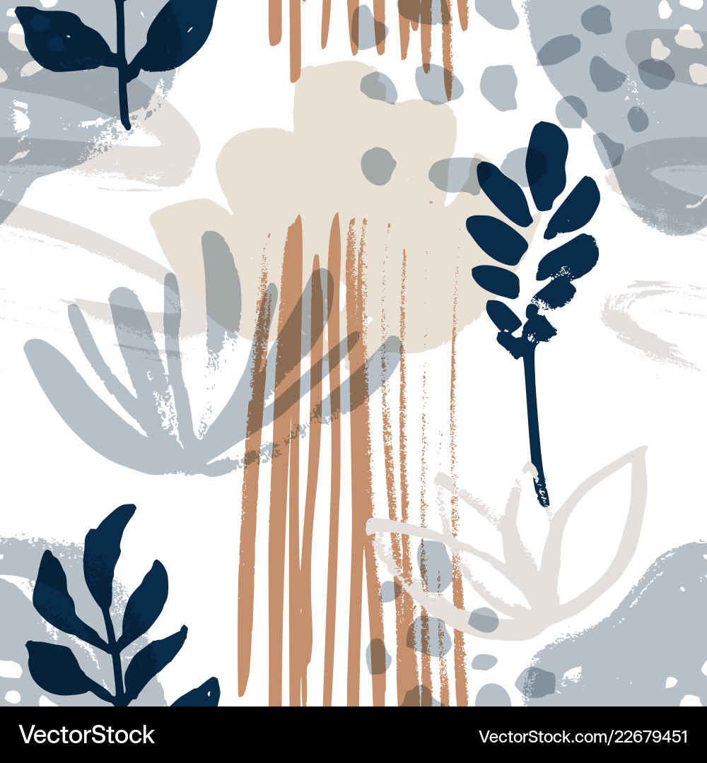 Abstract natural seamless pattern Royalty Free Vector Image