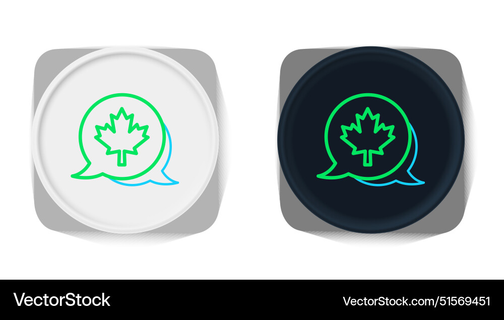 Line canadian maple leaf icon isolated on white Vector Image