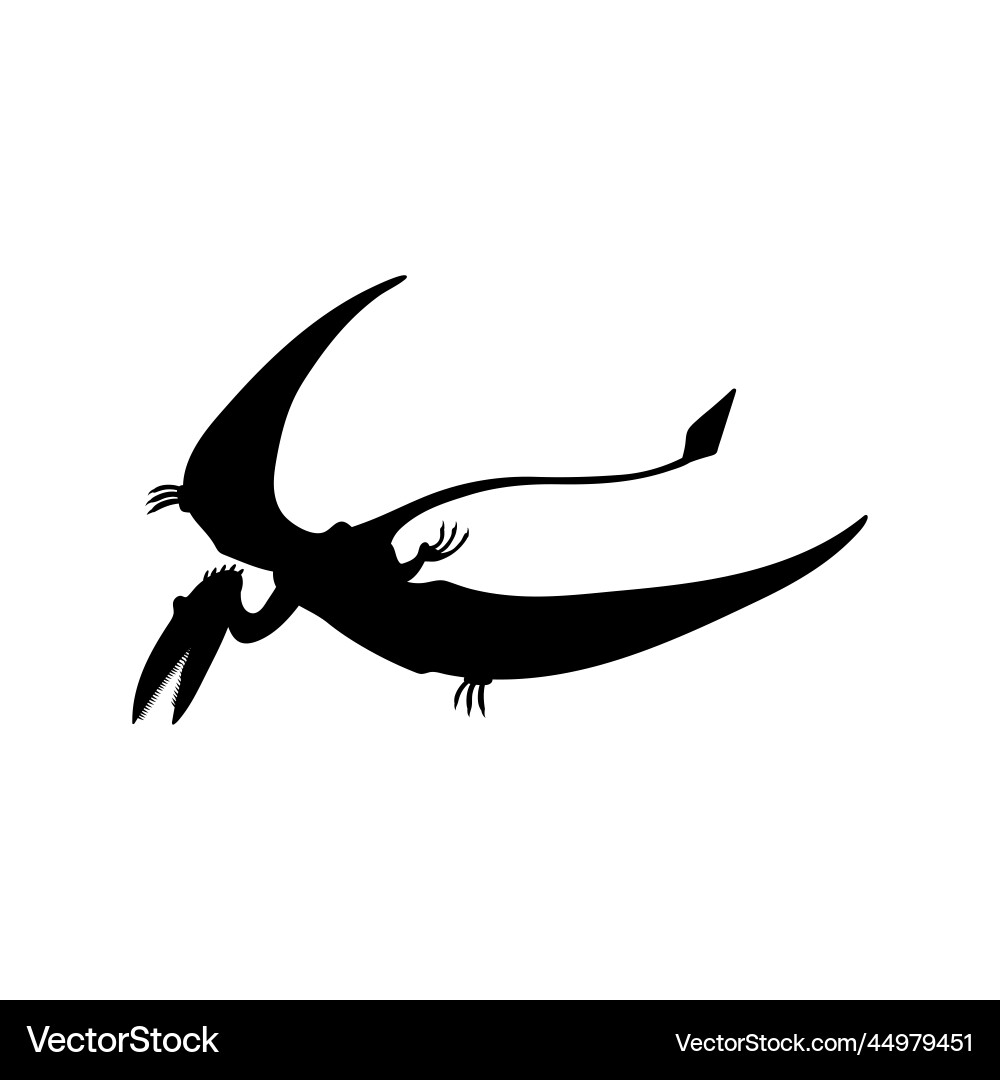 Pterodactyl prehistoric flying dinosaur silhouette