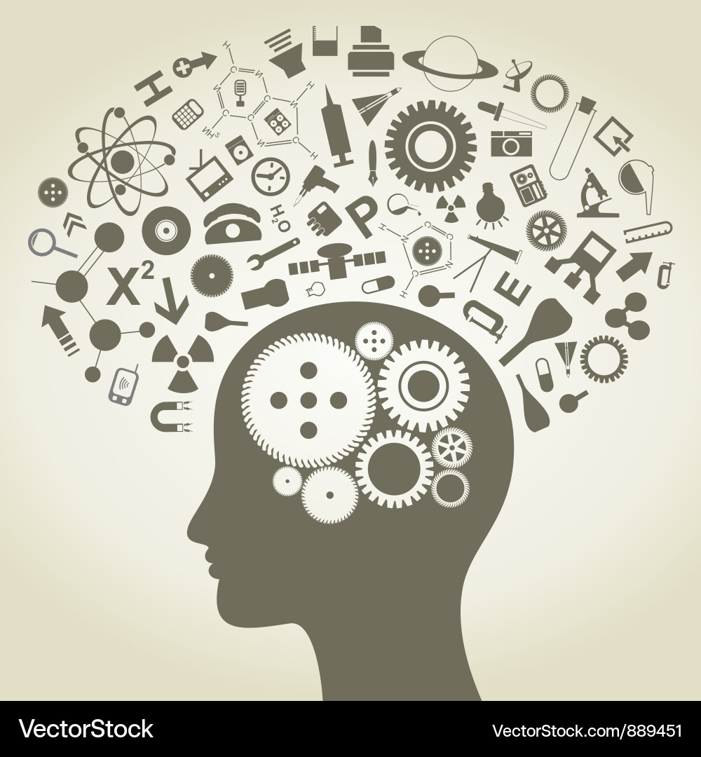 Science Head Icon Royalty Free Vector Image - VectorStock