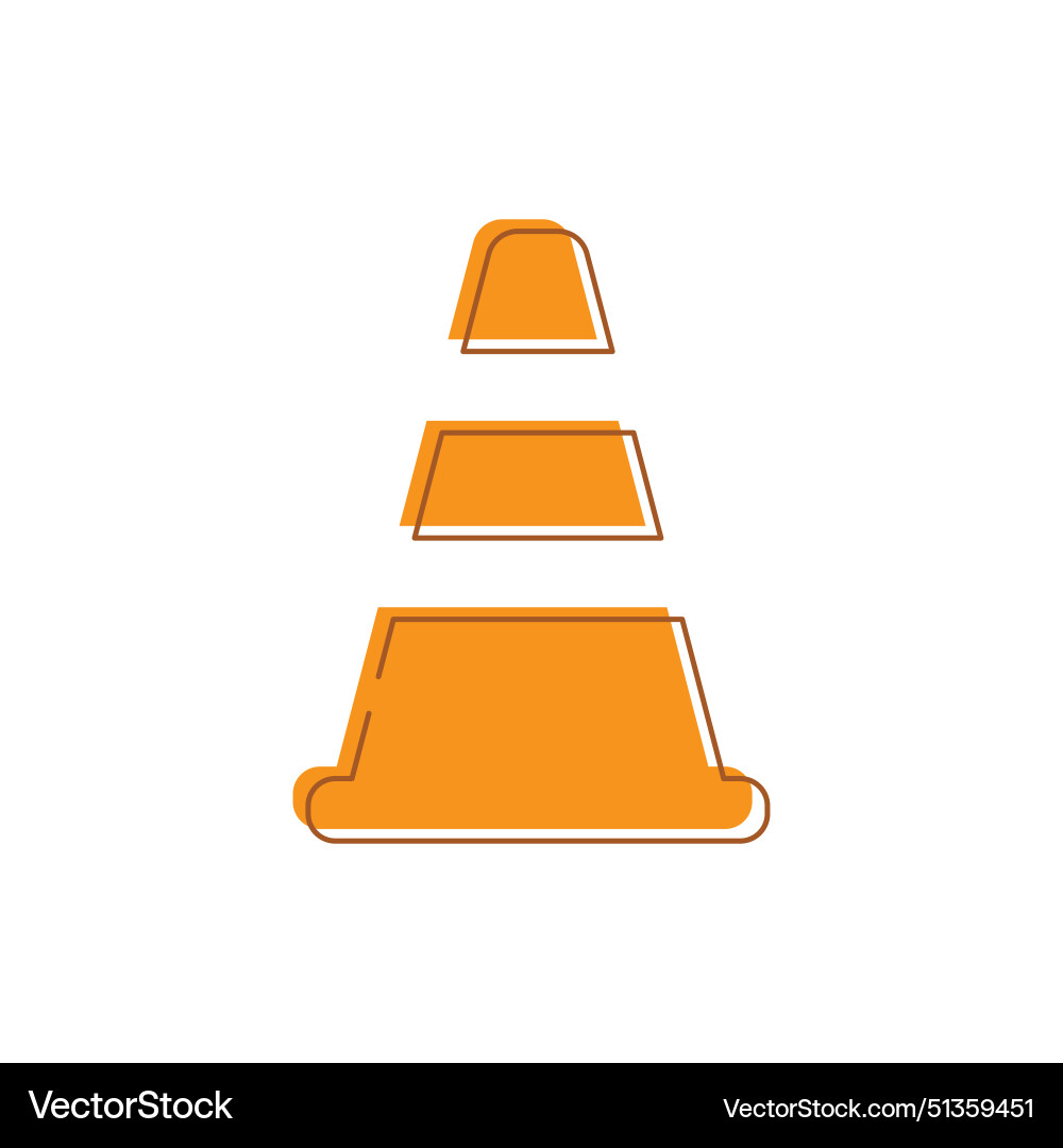 Traffic cone icon Royalty Free Vector Image - VectorStock