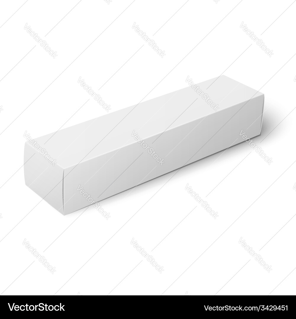 White paper box template Royalty Free Vector Image