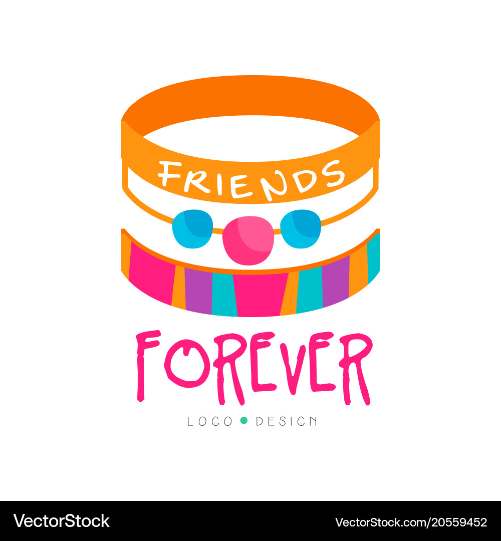 Abstract design with friendship bracelets Vector Image