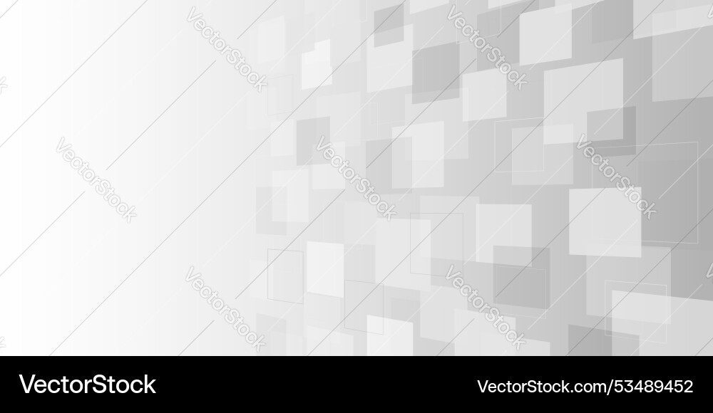 Abstract gray square shape on white background Vector Image