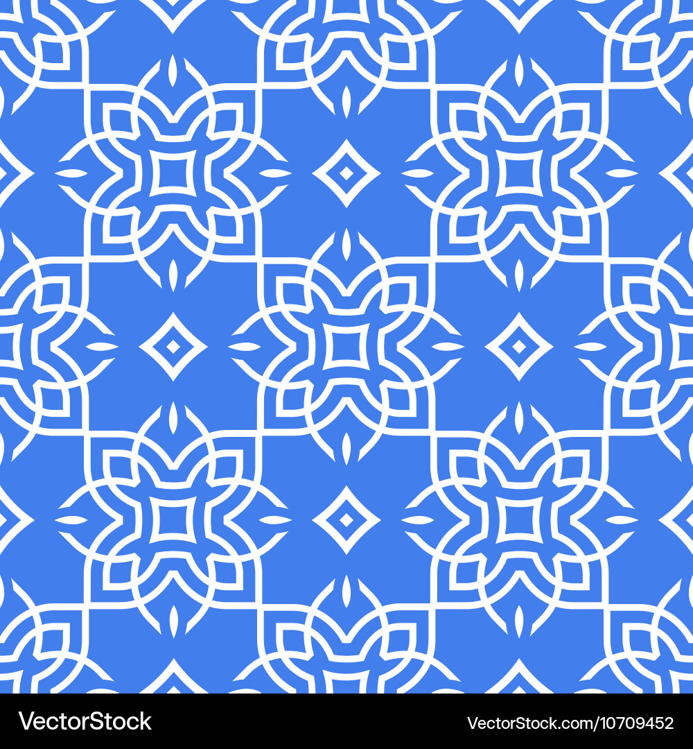 Arabic seamless pattern line art Royalty Free Vector Image