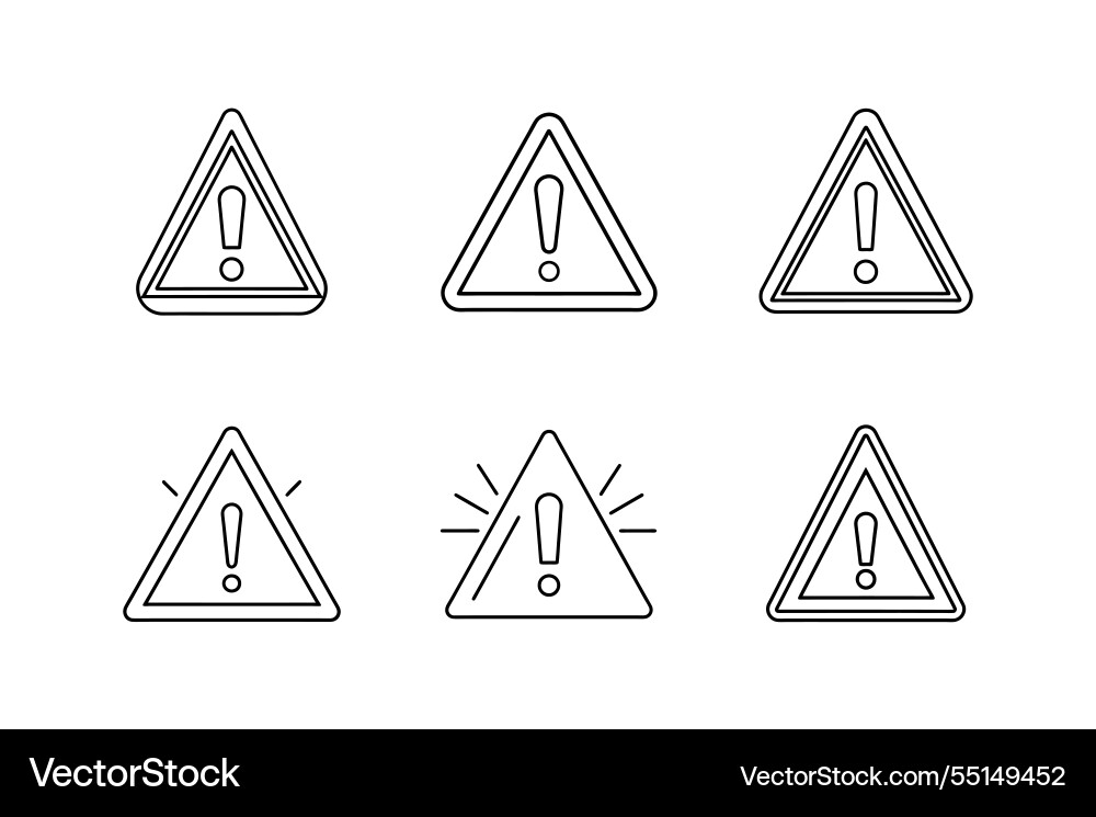 Attention line art Royalty Free Vector Image - VectorStock