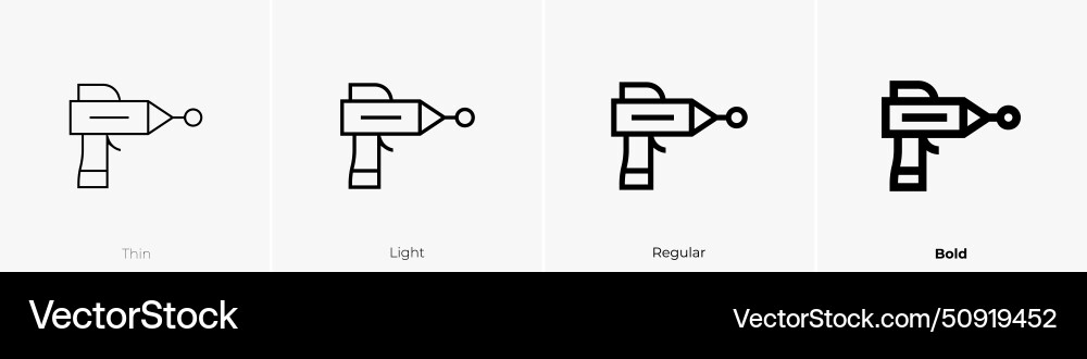 Blaster icon thin light regular and bold style Vector Image