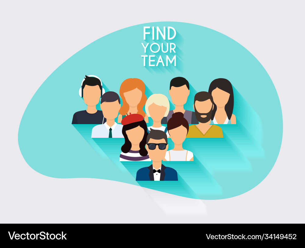 Business team people and Royalty Free Vector Image