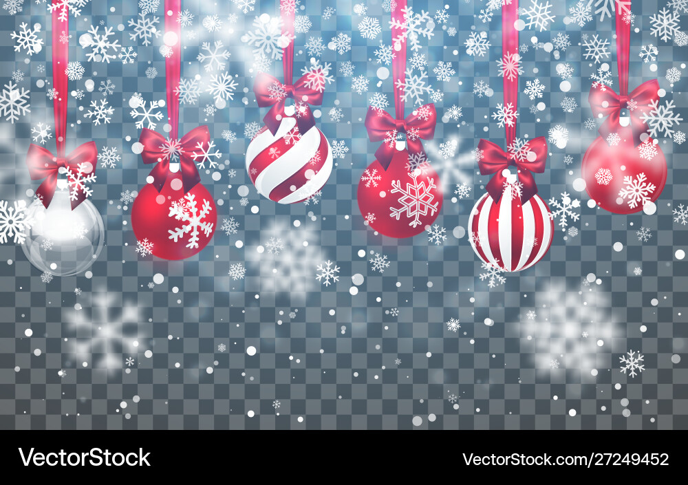 Christmas Snowflakes Falling Royalty Free Vector Image