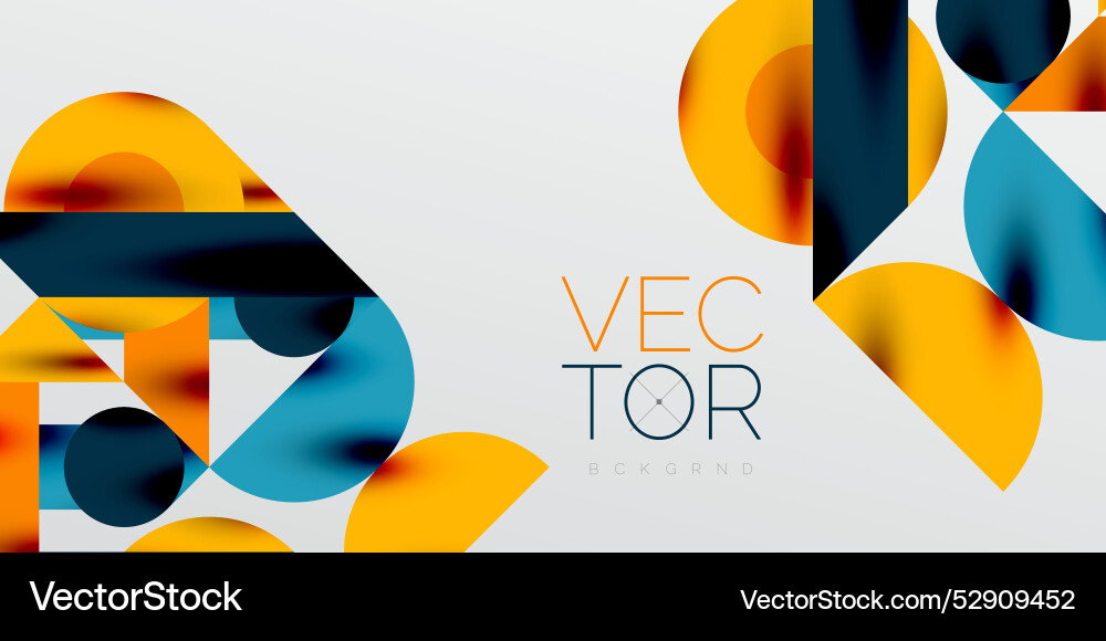 Colorful simple dynamic geometric forms circles Vector Image