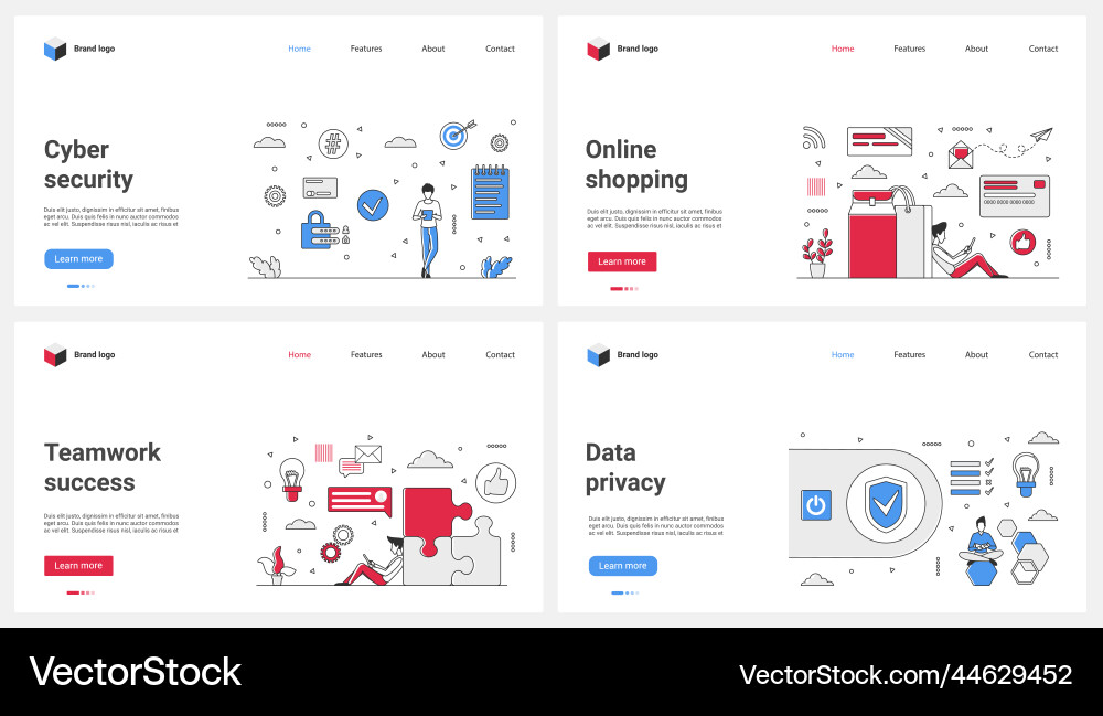 Cyber security online shopping and commerce Vector Image