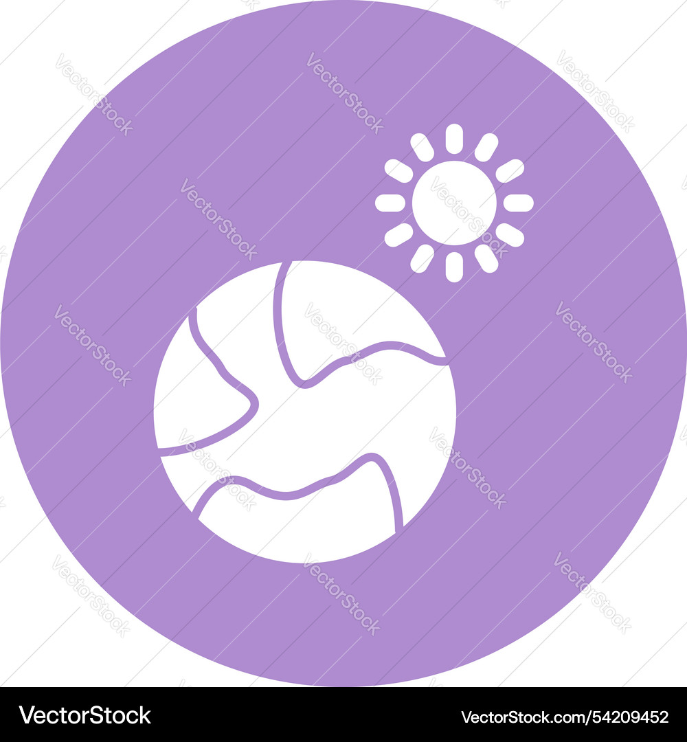Earth glyph circle icon Royalty Free Vector Image
