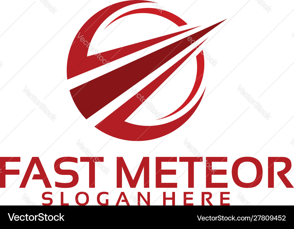Fast meteor business logo template designs Vector Image